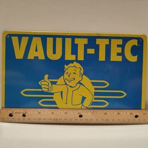 Bethesda | Art | Fallout Vault Tec Metal Tin Wall Hanging Sign Official ...